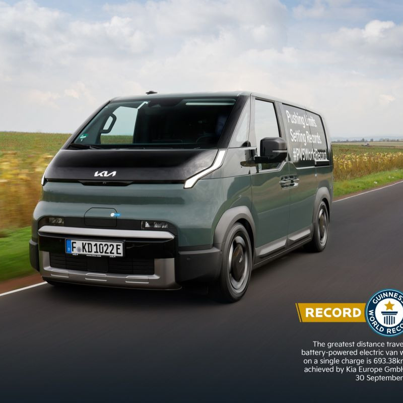 Kia PV5 Cargo nel Guinnes dei Primati: 693,38 km con una singola ricarica - Gazzetta del Sud